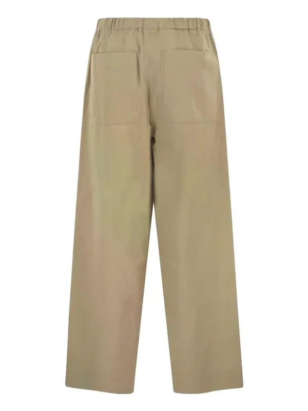 Max Mara Wide-leg Cotton Trousers - Neutrals