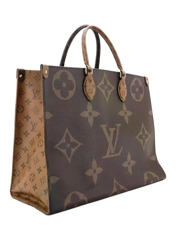 LOUIS VUITTON Giant Monogram Reverse Onthego Gm Tote Bag - Brown