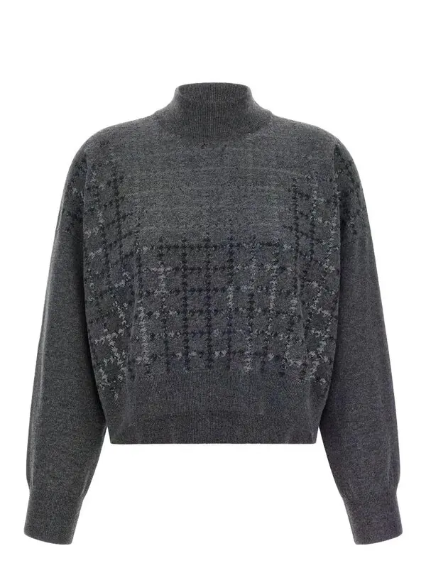 Brunello Cucinelli Cashmere Turtleneck Sweater - Grey