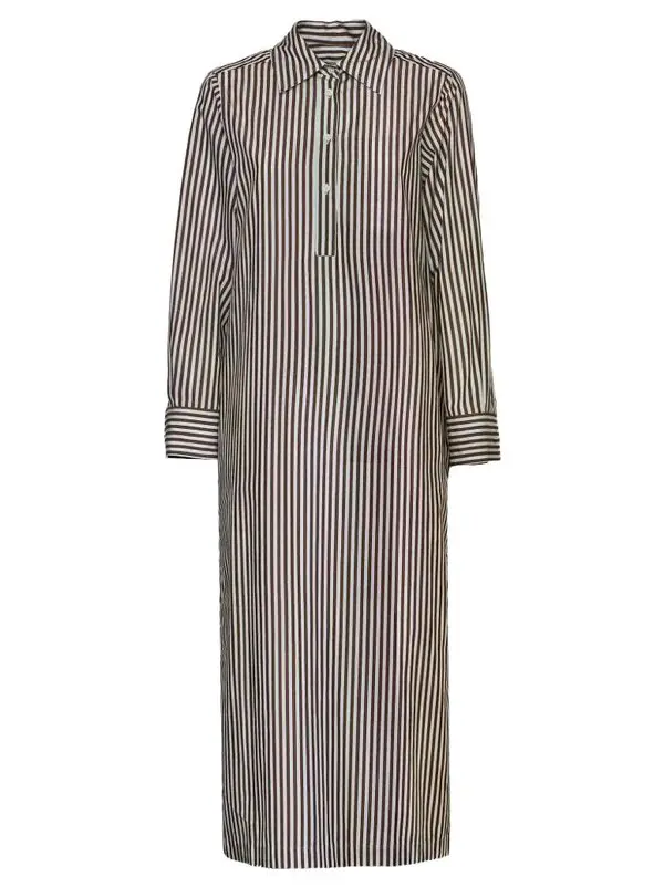 ROBERT FRIEDMAN Striped Maxi Dress - Brown