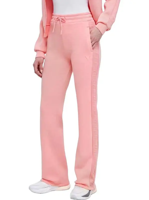 Guess Logo-embossed Drawstring Track Pants - Pink