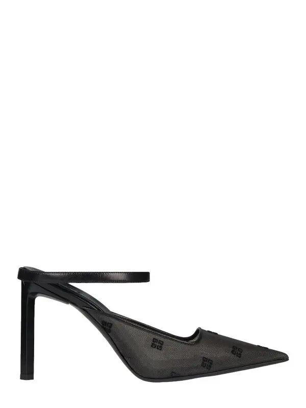 Givenchy 4g Motif Mesh Slingback Pumps - Black