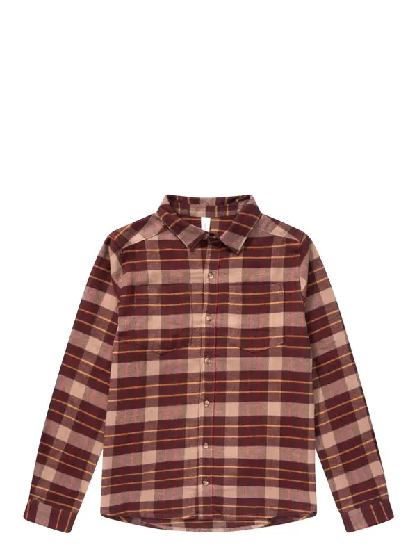 KNOWN SUPPLY Organic Cotton Flannel Shirt - Brown