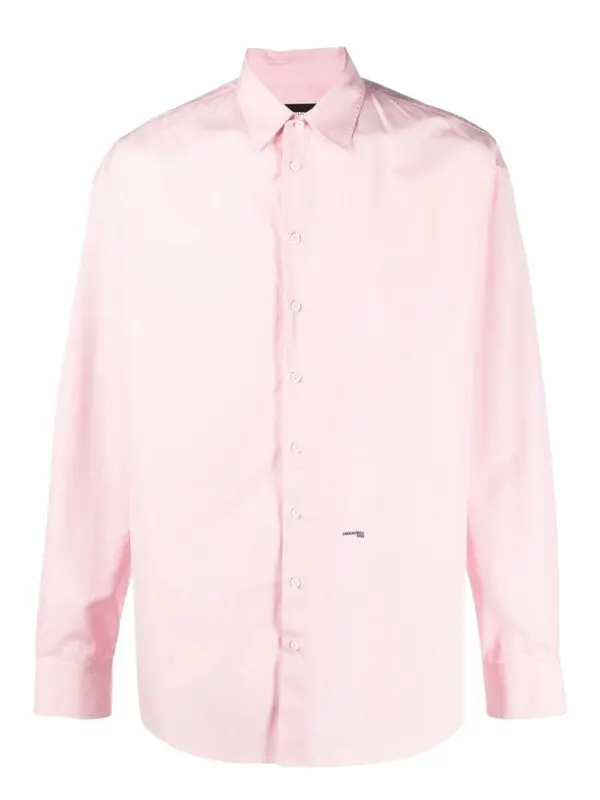 Dsquared2 Printed Long-sleeved Shirt - Pink