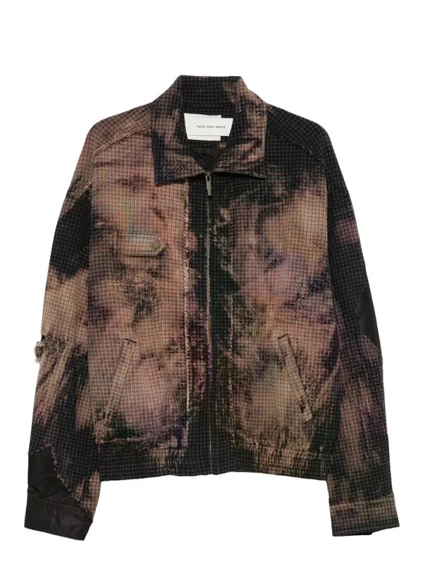 FENG CHEN WANG Tie-dye Distressed Jacket - Black