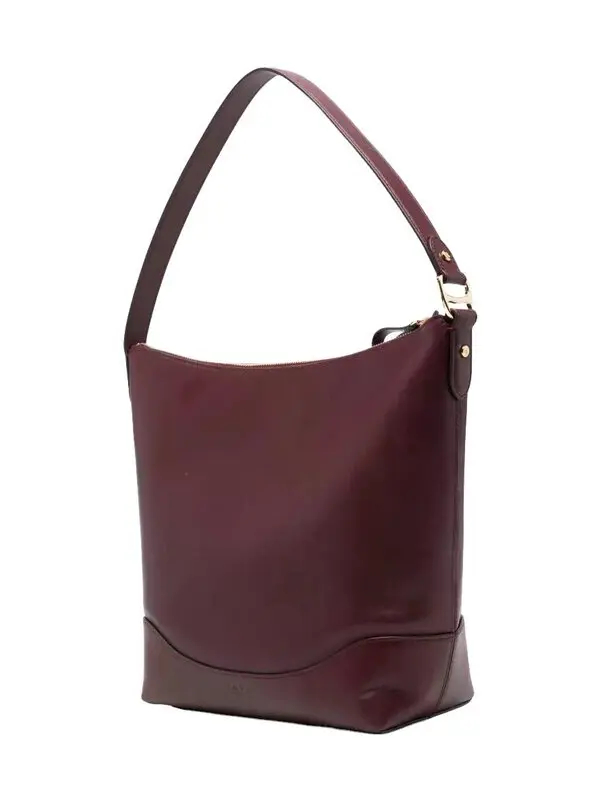 Ralph Lauren Tasha Leather Shoulder Bag - Red
