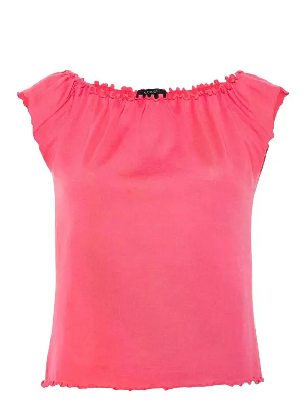Gucci Frill Wool Top - Pink