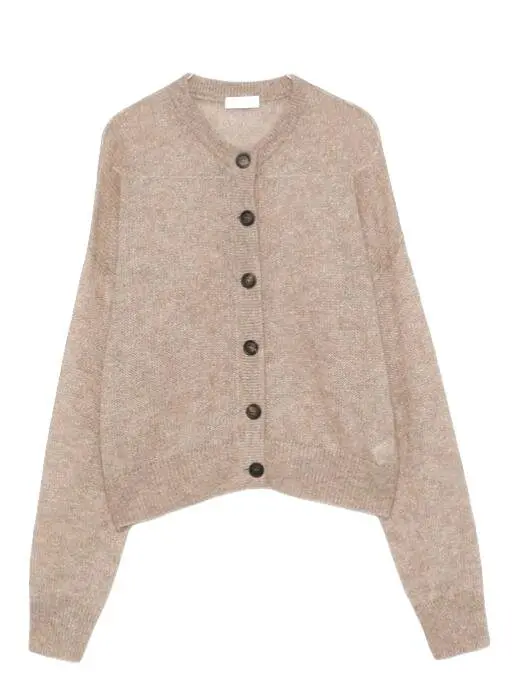 Brunello Cucinelli Sheer Knit Button-up Cardigan - Nude