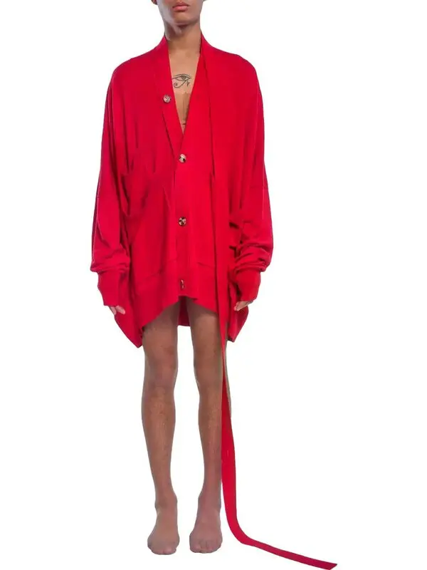 ROT Oversized Cardigan - Red