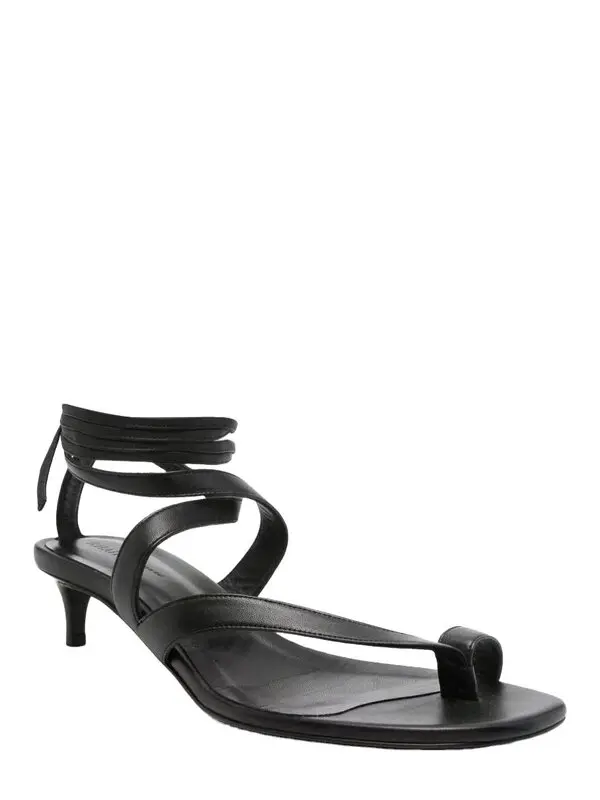 Khaite Aimee Tie-fastening Sandals - Black