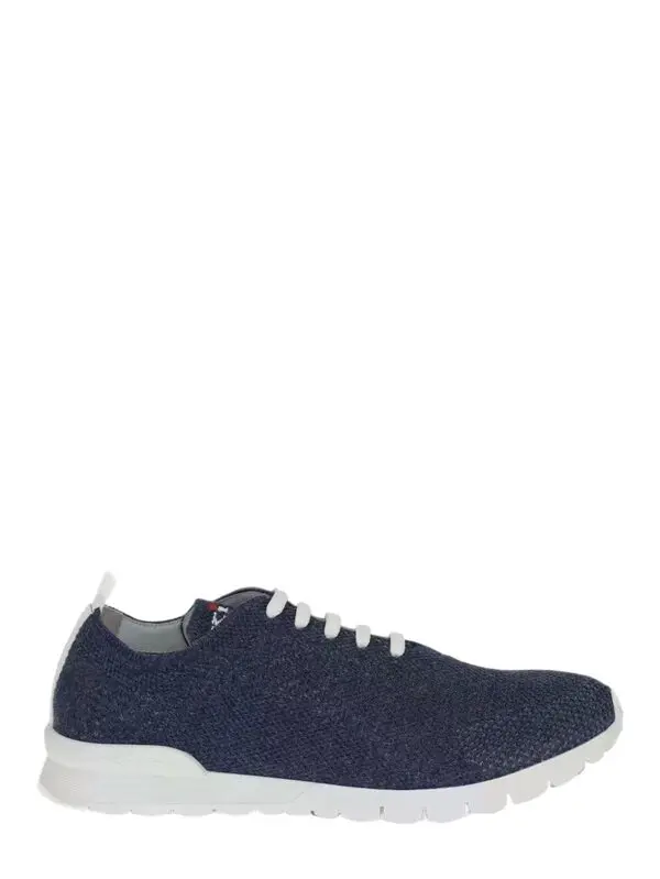 Kiton Lace-up Knitted Sneakers - Blue