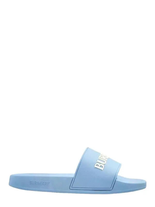 Burberry Logo-embossed Furley Sandals - Blue