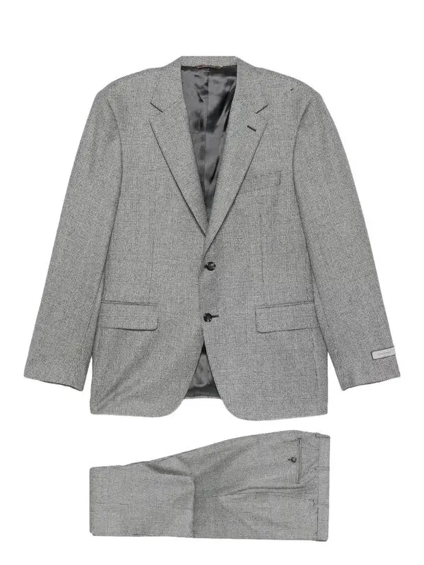Canali Prince Of Wales Check Suit - Grey
