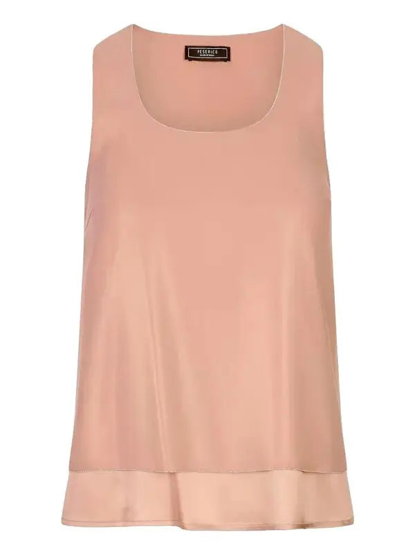 Peserico Metallic Layered Top - Pink
