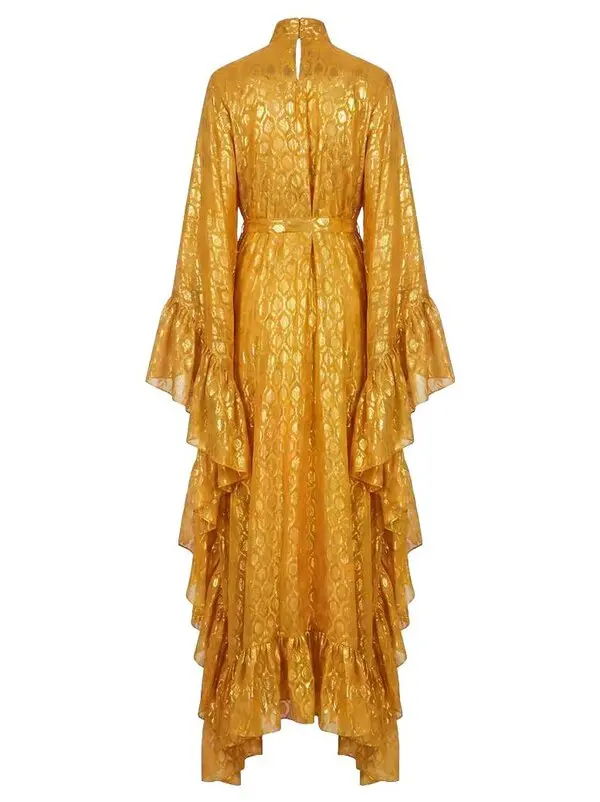 TALLER MARMO Eccentrica Ruffled Maxi Dress - Yellow