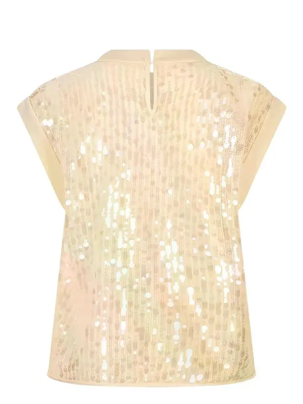 Peserico Embellished Sleeveless Top - Neutrals