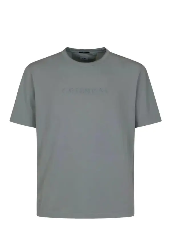 C.P. COMPANY Logo-embroidered T-shirt - Blue