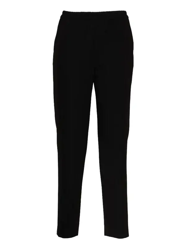 QL2 QUELLEDUE Straight-leg Trousers With Elasticated Waist - Black