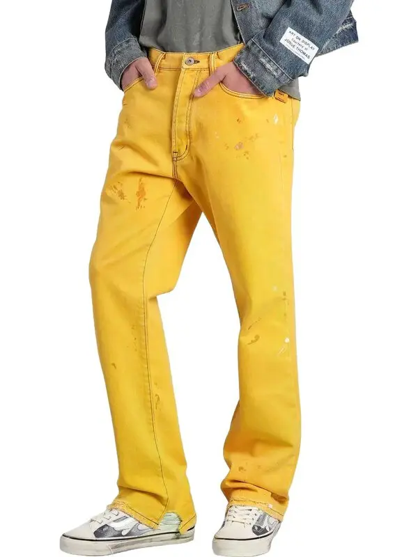 GALLERY DEPT. Marley Paint-splatter Jeans - Yellow
