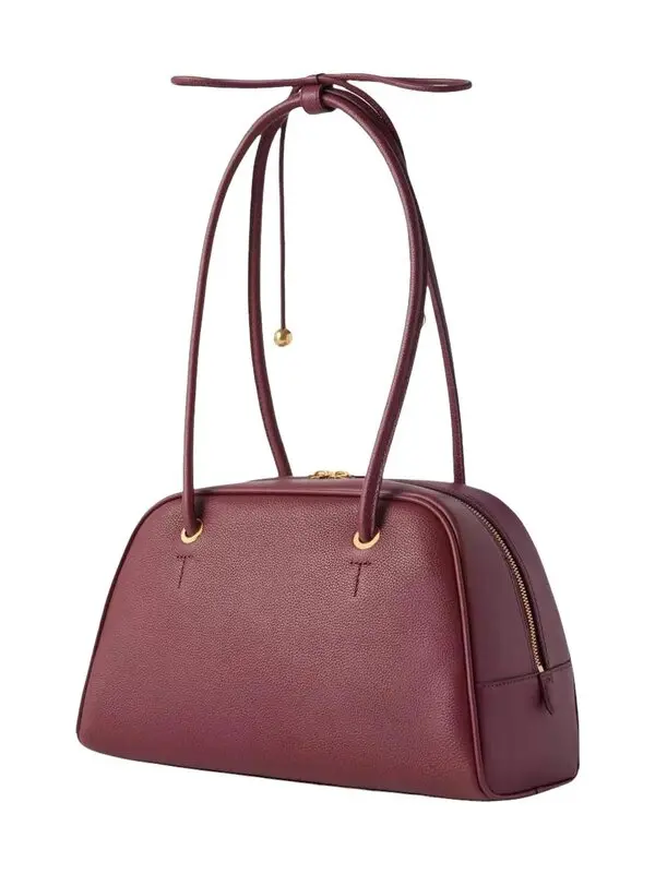 Furla Pebbled Leather Dome Tote Bag - Red
