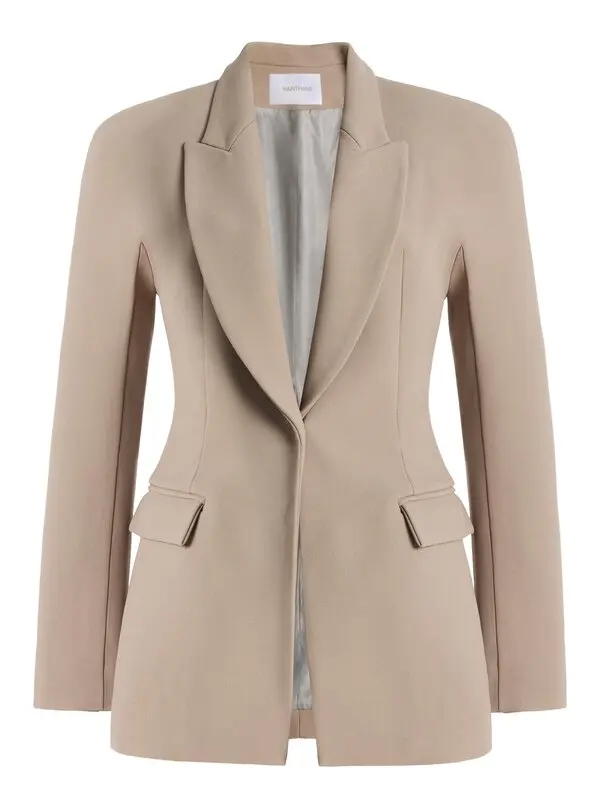 HARITHAND Regina Belted Blazer - Grey