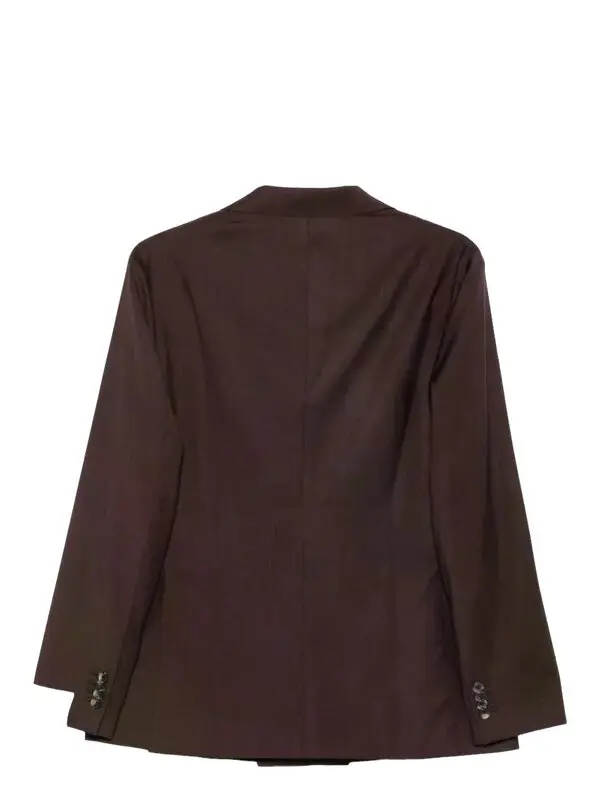 Caruso Double-breasted Peak-lapel Jacket - Brown
