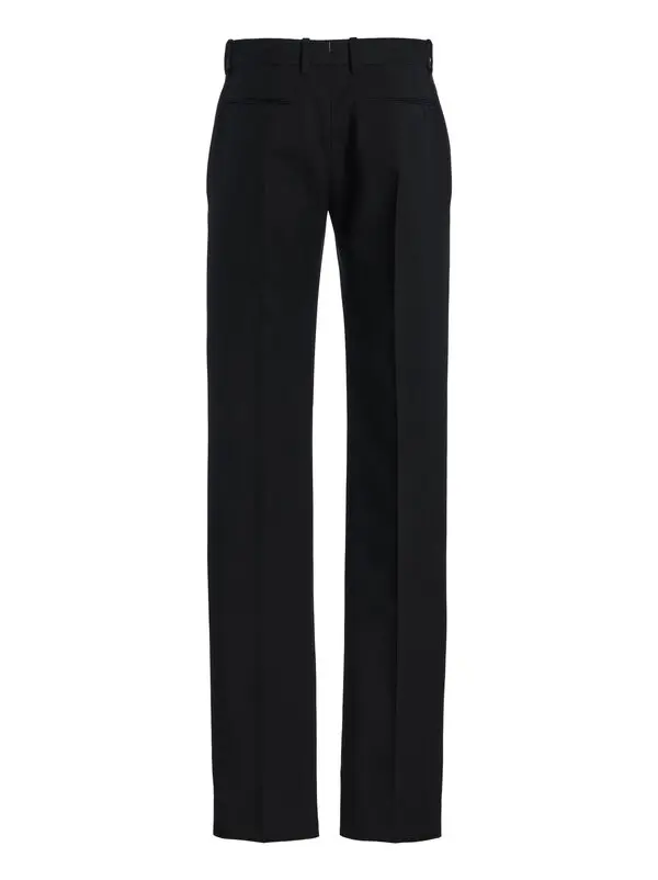 Calvin Klein Slim Wool Straight-leg Trousers - Black