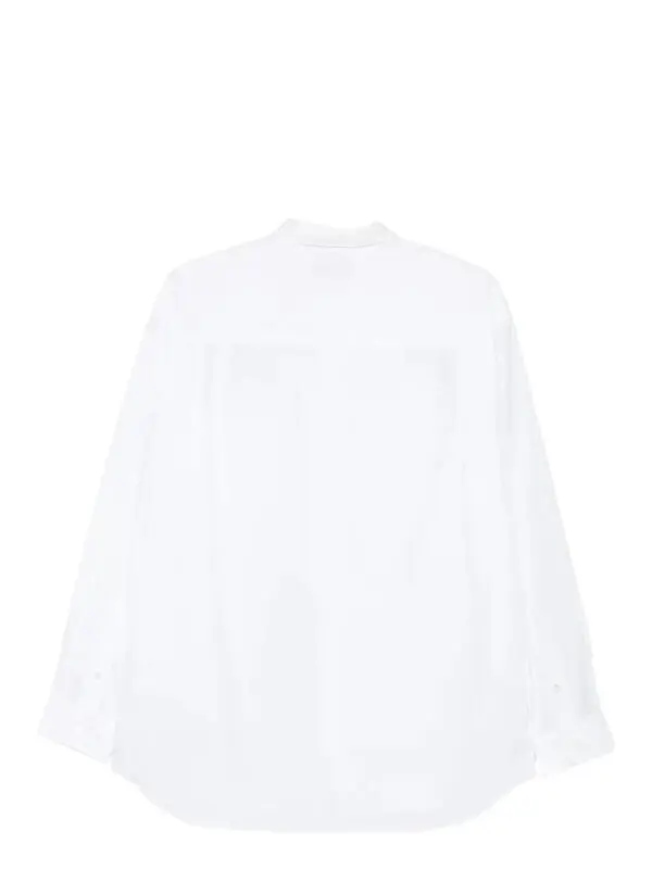 Comme Des Garçons Logo-embroidered Chest-pocket Shirt - White