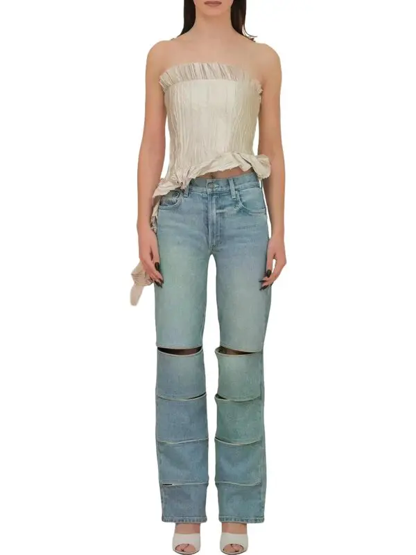 CONTESSA MILLS Arcana Cut-out Jeans - Blue