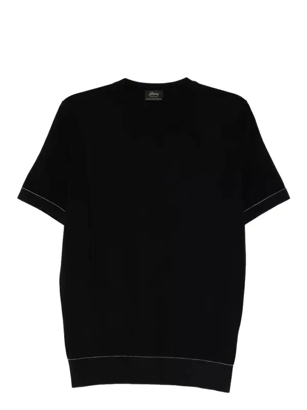 Brioni Sea Island Piqué Cotton T-shirt - Blue