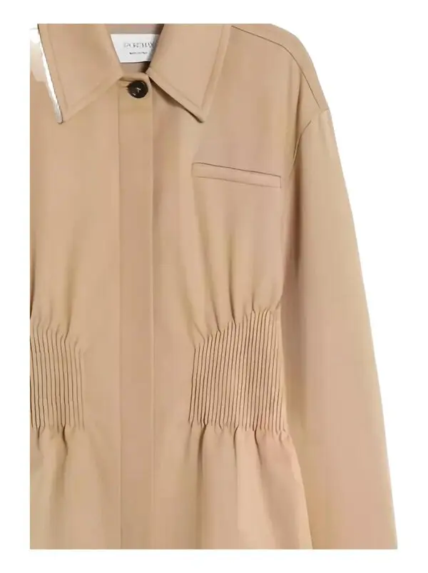 Sportmax Camel Brown Shirred Waist Jacket - Neutrals