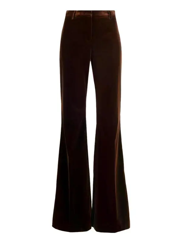 Etro Velvet Flared Trousers - Brown