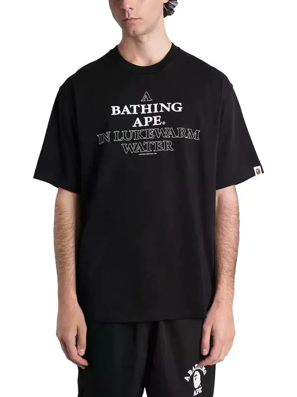 A BATHING APE Logo-print Cotton T-shirt - Black