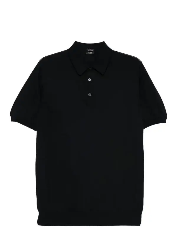 Kiton Short-sleeve Polo Shirt - Blue