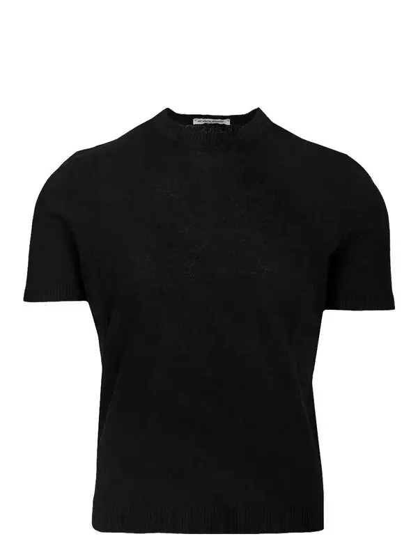 AL DUCA D’AOSTA 1902 Ribbed-trim Terry-effect T-shirt - Black
