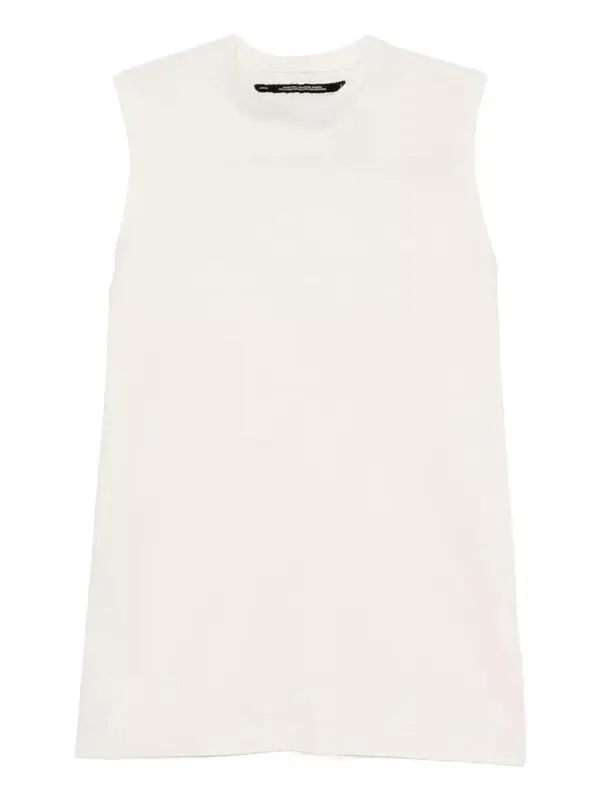 JULIUS Sleeveless Crew-neck T-shirt - Neutrals