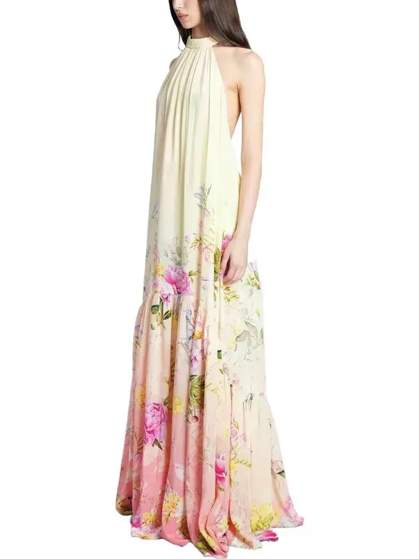 Hemant & Nandita Braided Halterneck Maxi Dress - Neutrals