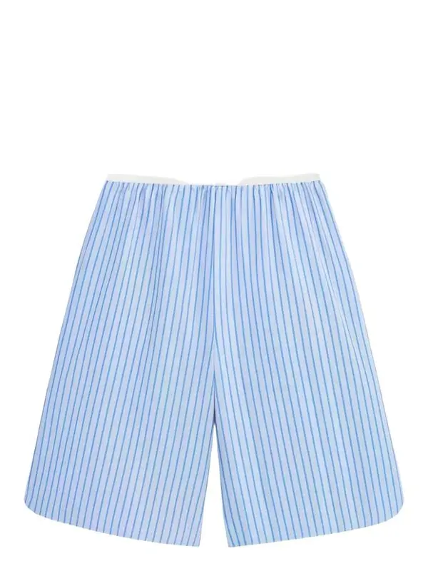 THE FRANKIE SHOP Elyn Striped Bermuda Shorts - Blue
