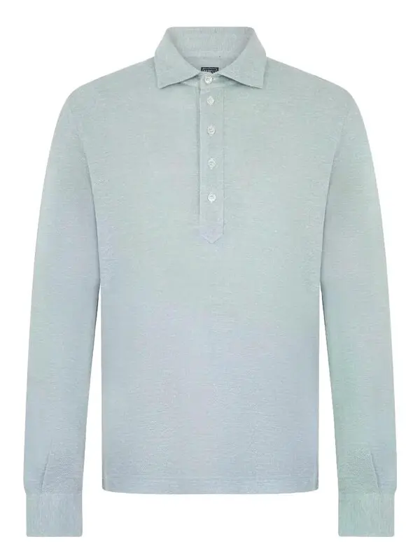 Fedeli Long-sleeve Polo Shirt - Grey
