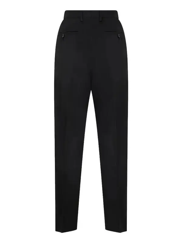Moschino Straight-cut High-waisted Trousers - Black