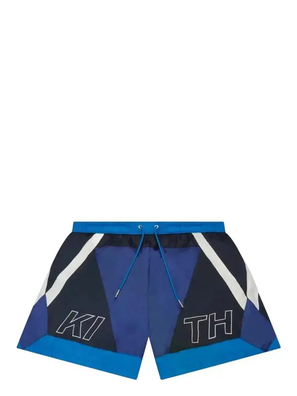 Kith Turbo Color-block Drawstring Shorts - Blue
