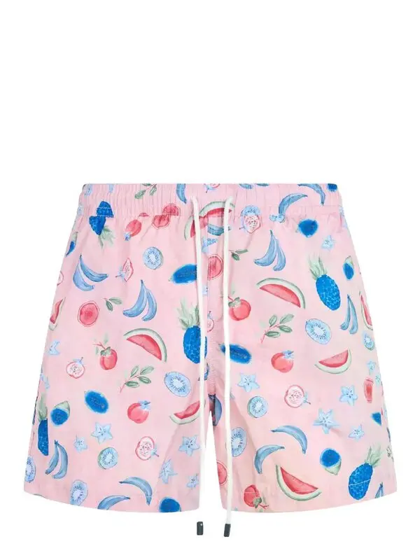 Fedeli Printed Swim Shorts - Pink