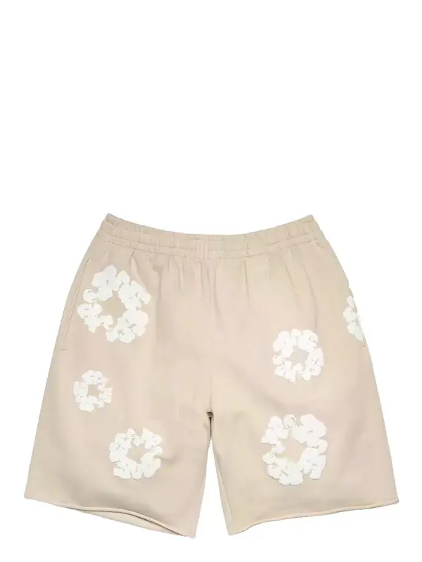 DENIM TEARS Cotton Wreath Shorts - Neutrals