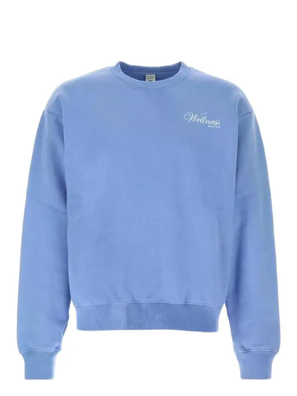 SPORTY & RICH Wellness Logo-print Sweater - Blue