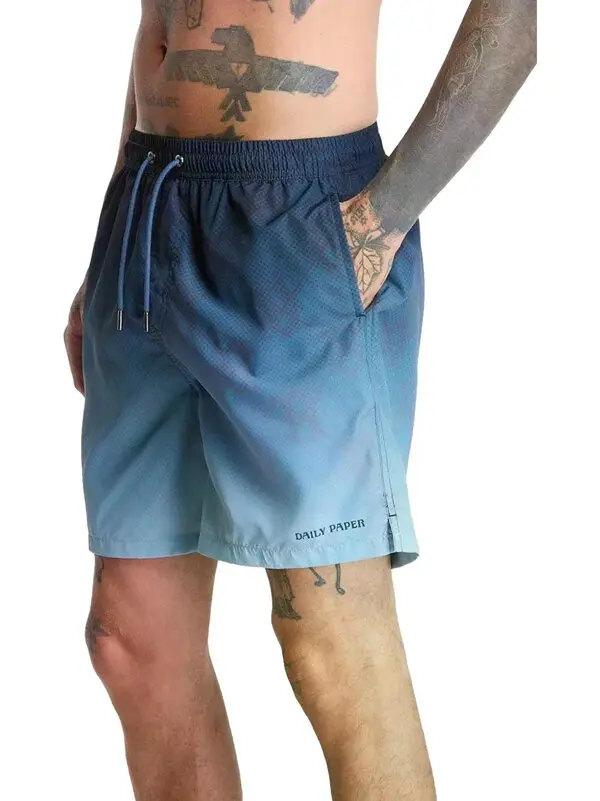 DAILY PAPER Ombre Shield Swim Shorts - Blue