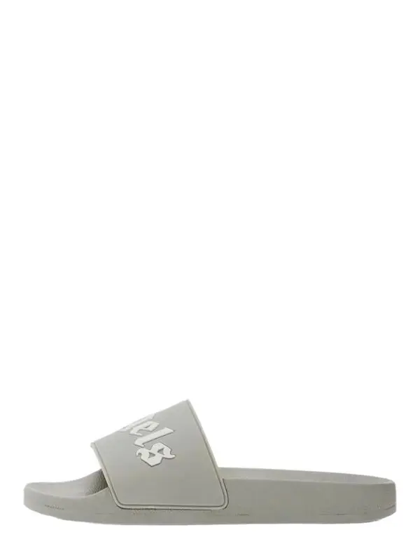 Palm Angels Logo Print Slippers - Grey
