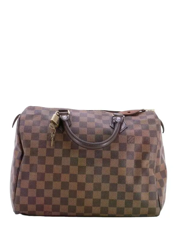 LOUIS VUITTON Speedy 30 Satchel Handbag In Damier - Brown