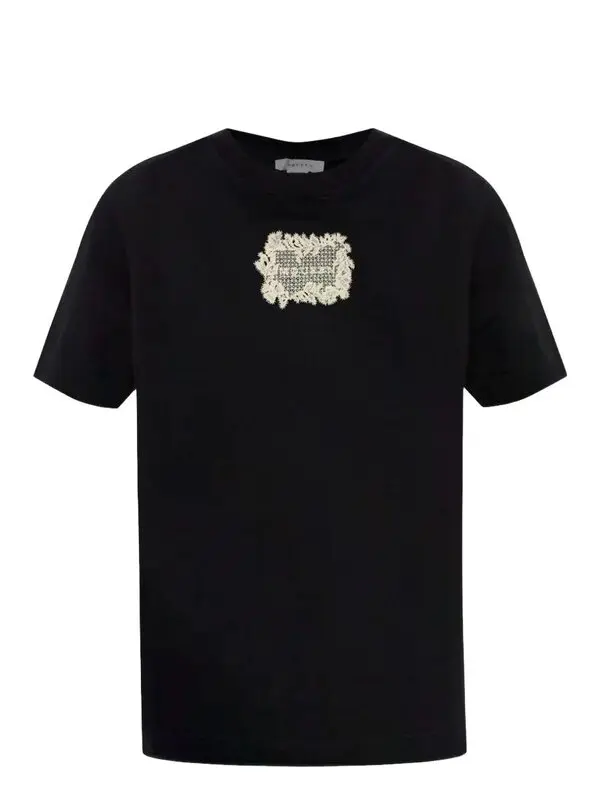 Alexander McQueen Lace Appliqué T-shirt - Black