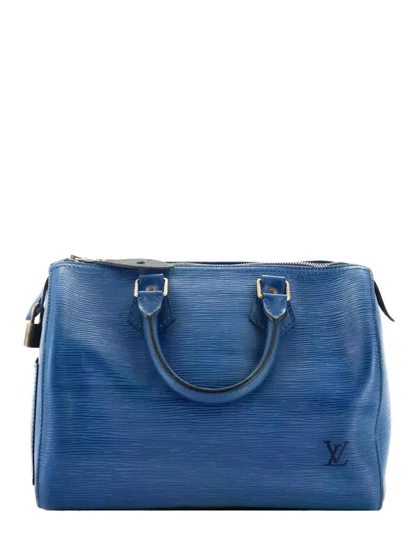 LOUIS VUITTON Speedy Handbag Epi Leather 25 Satchel - Blue