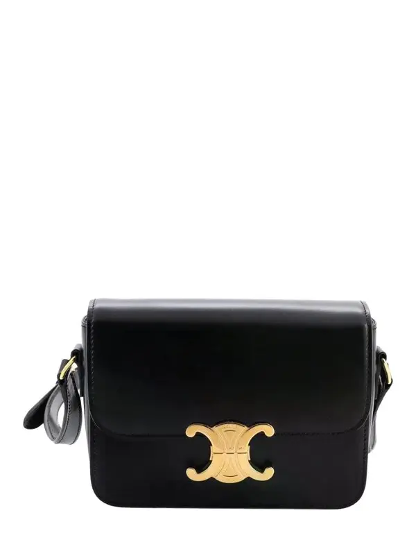 Celine Triomphe Shoulder Bag - Black
